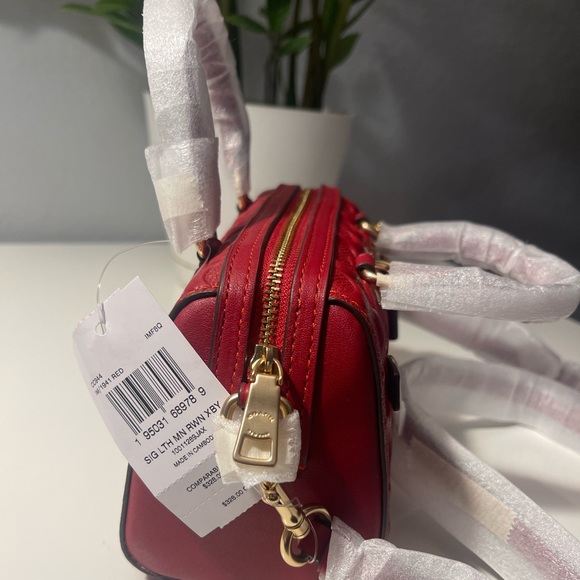 Coach | Bags | Coach Mini Rowan Crossbody Red Satchel Purse | Poshmark